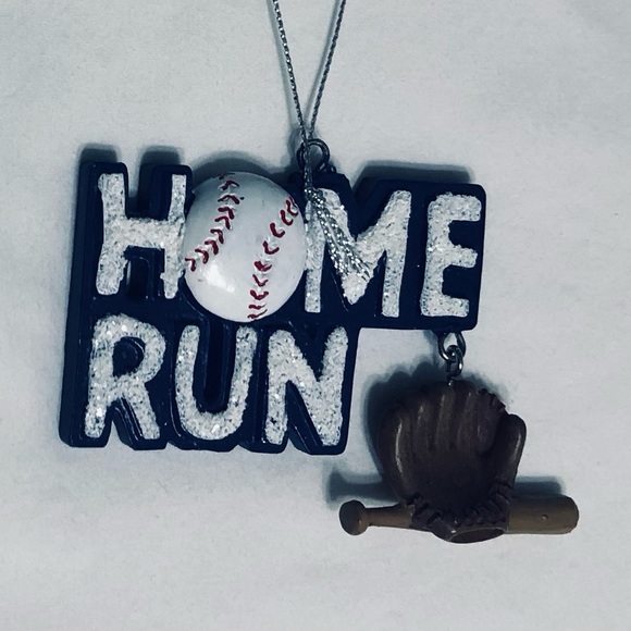 Other | Ornament Ceramic Baseball Home Run Glove Bat Blue | Poshmark